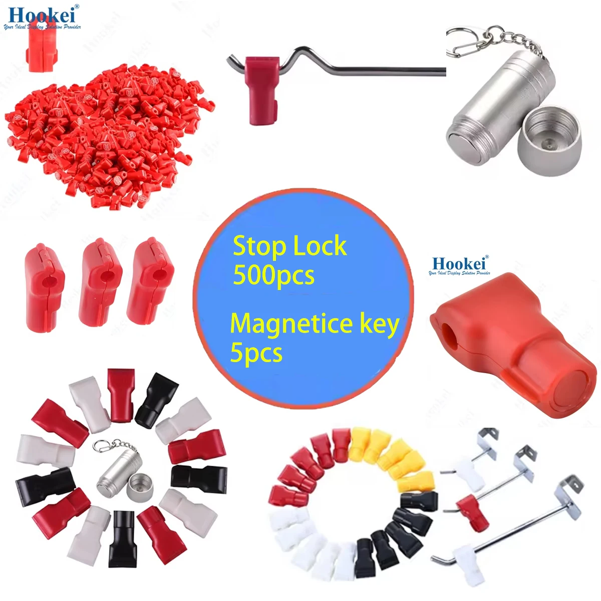 500 Piece Gancho Serradura Depanel Display Peg Hook Anti Theft Stop ...