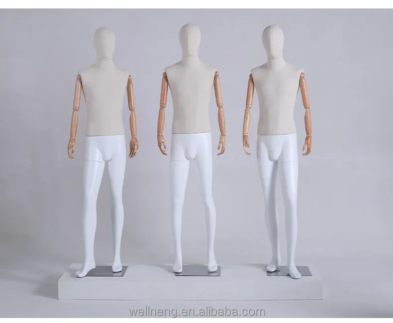 Linen Wrapped Full Body Dress Form - Fabric Covered Mannequin