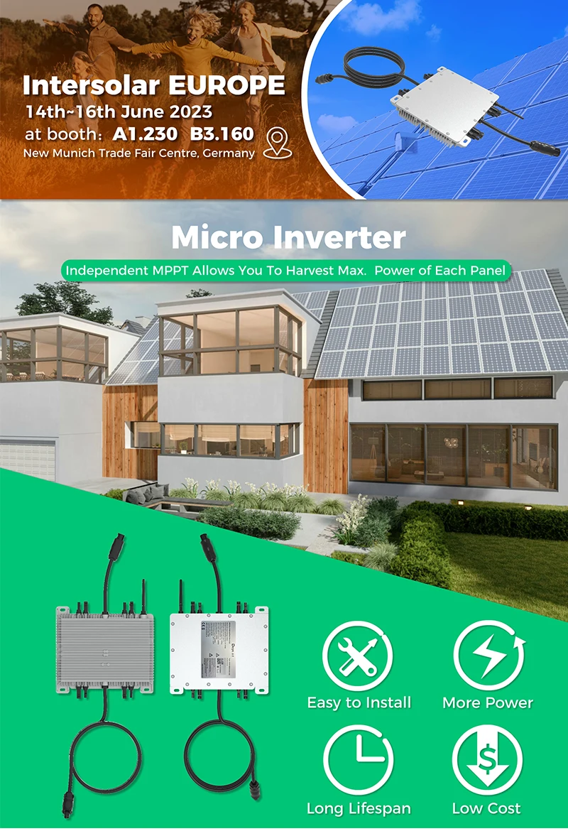 Deye In Stock Sun2000g3-eu-230 Inverters 4 Mppt Pv System 600w 1600w 1800w 2000w Nep Wifi Solar ...