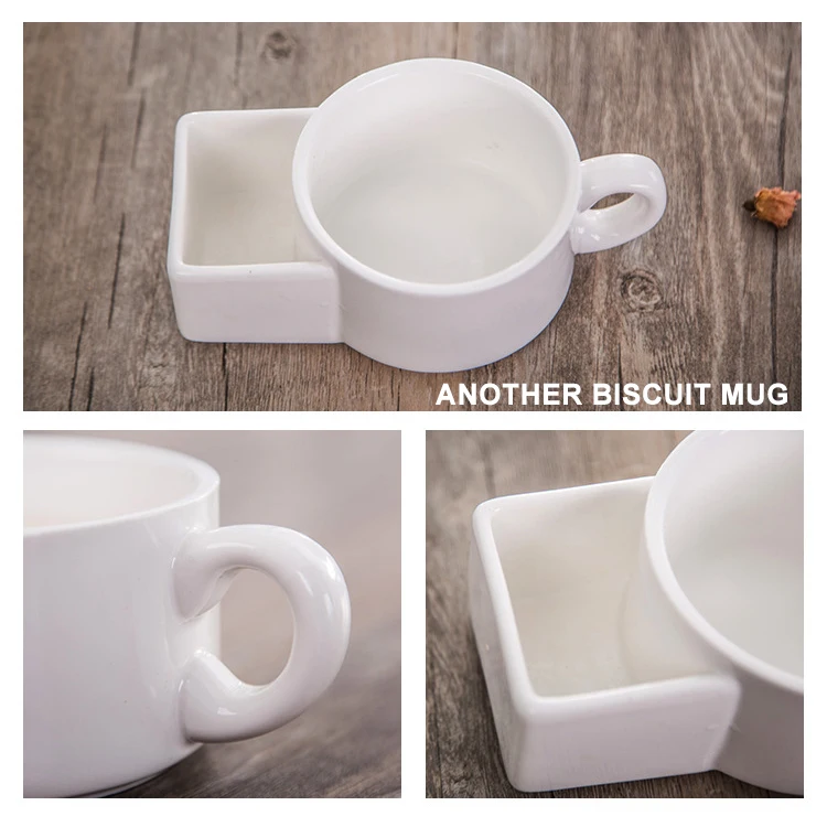 Custom Logo Ceramic Biscuit Mugs - Perfect for Coffee
