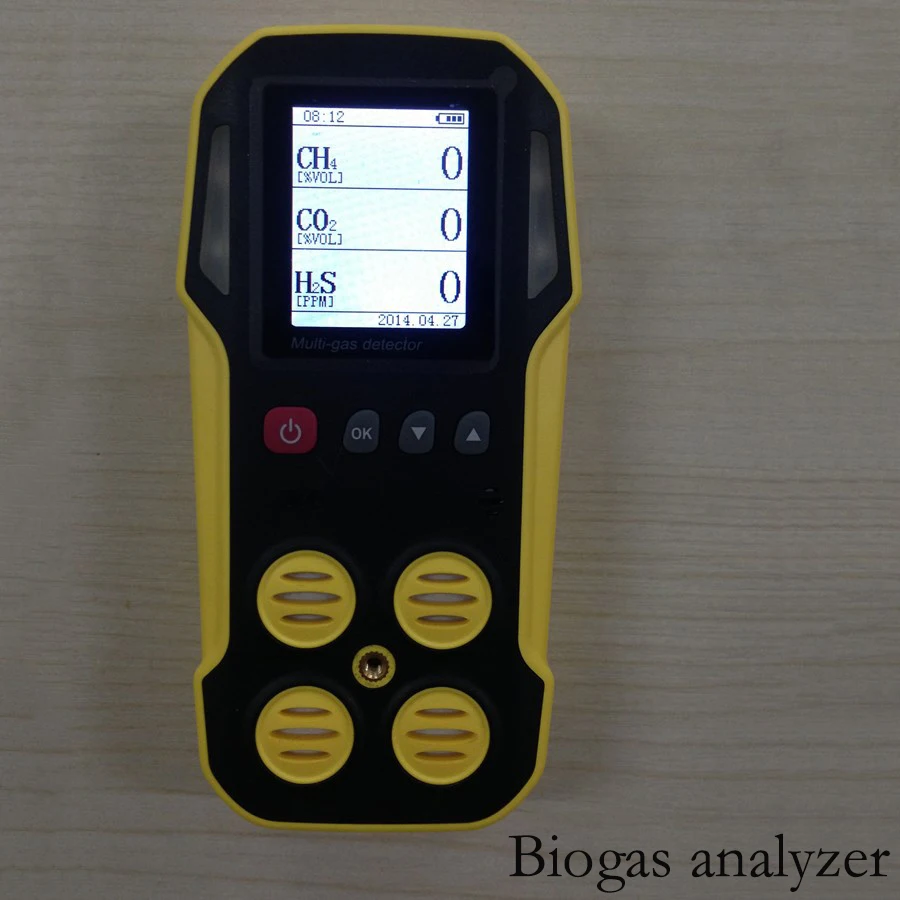 High Precise Gas Analyzer for Biogas, CH4 CO2 H2S Sesnors Measured Biogas Monitoring Detector ...