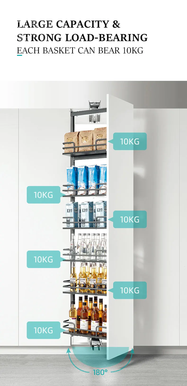 NUOMI MAJAZ Series - Finest Organizer Tall Unit for Kitchen