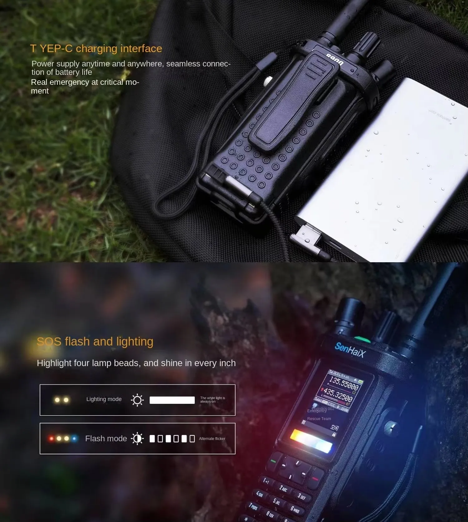 SHX-8900 Senhaix 4G LTE AM FM Poc Radio - Dual Band Walkie Talkie