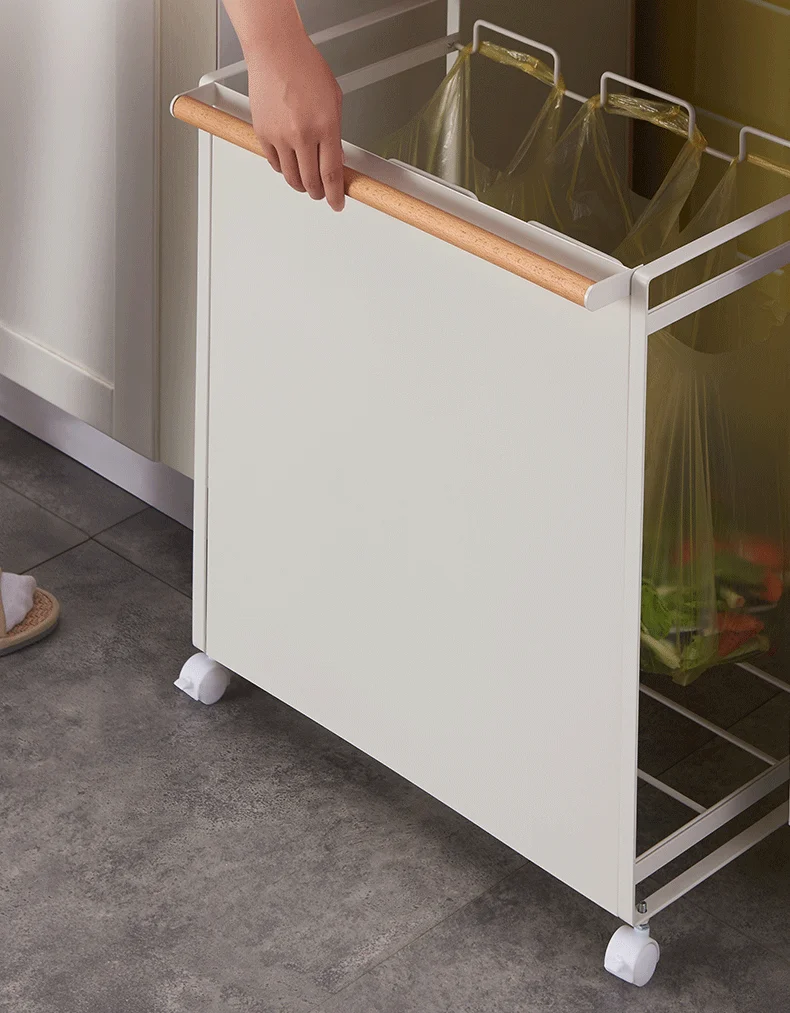 Stainless Steel Garbage Sorting Hanging Garbage Bag Racks Kitchen Trash ...