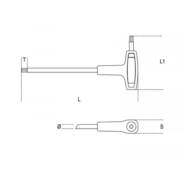 BETA - 000964673 Offset hexagon key wrenches, with high torque handles ...