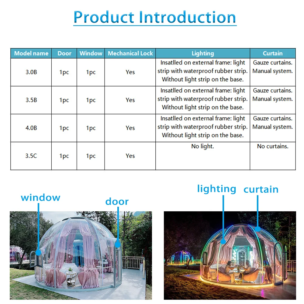 Waterproof Windproof Bubble House Dome House Bubble Tent House - Buy ...