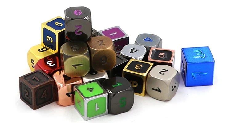 Custom Metal Blank Black Dnd Dice Set D20 Bone Polyhedral D&d W Gift ...