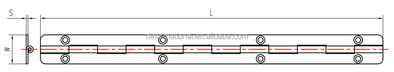 Stainless Steel Continuous Hinge Piano Hinge with Round Corner