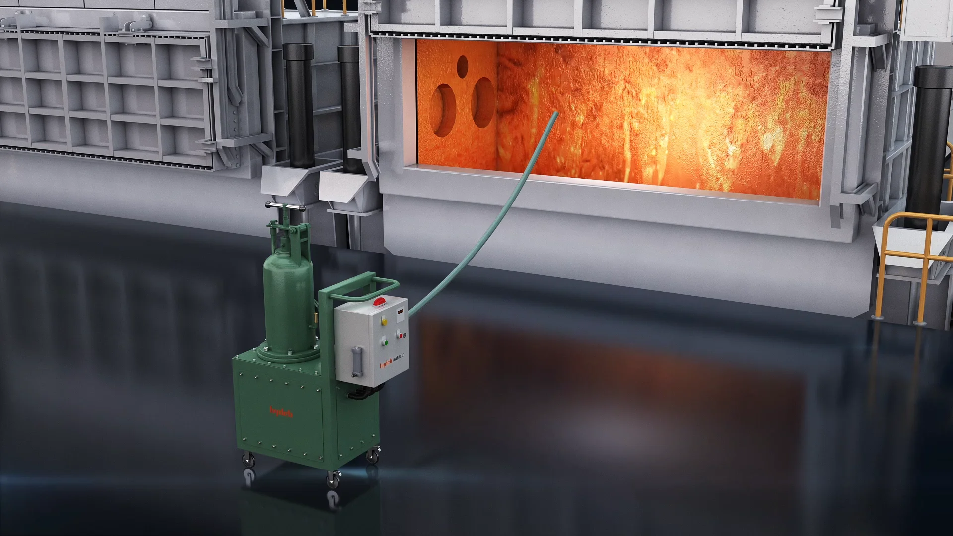 Aluminium Melting Furnace Flux Injection Systems Refining Unit Used For ...