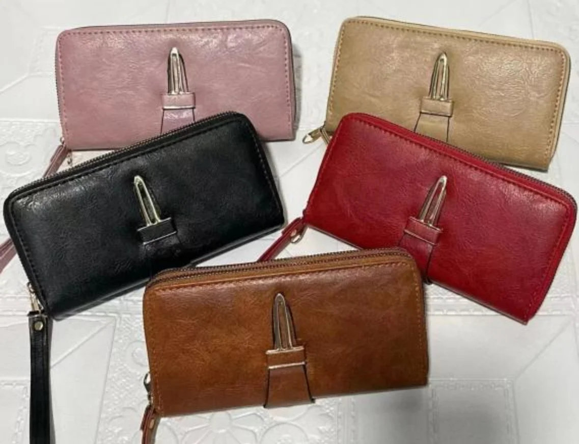 Wxt-51# Simple Stylish Women Bowknot Wallet Large Capacity Solid Color ...