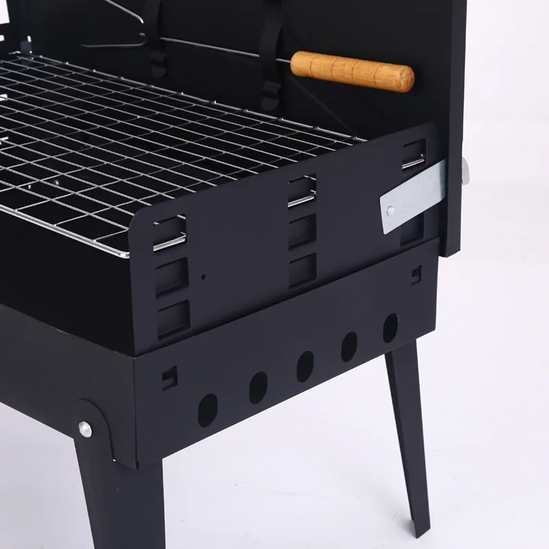 Outdoor Metal Folding Tools Box Coated Bbq Grill Charcoal Box For ...