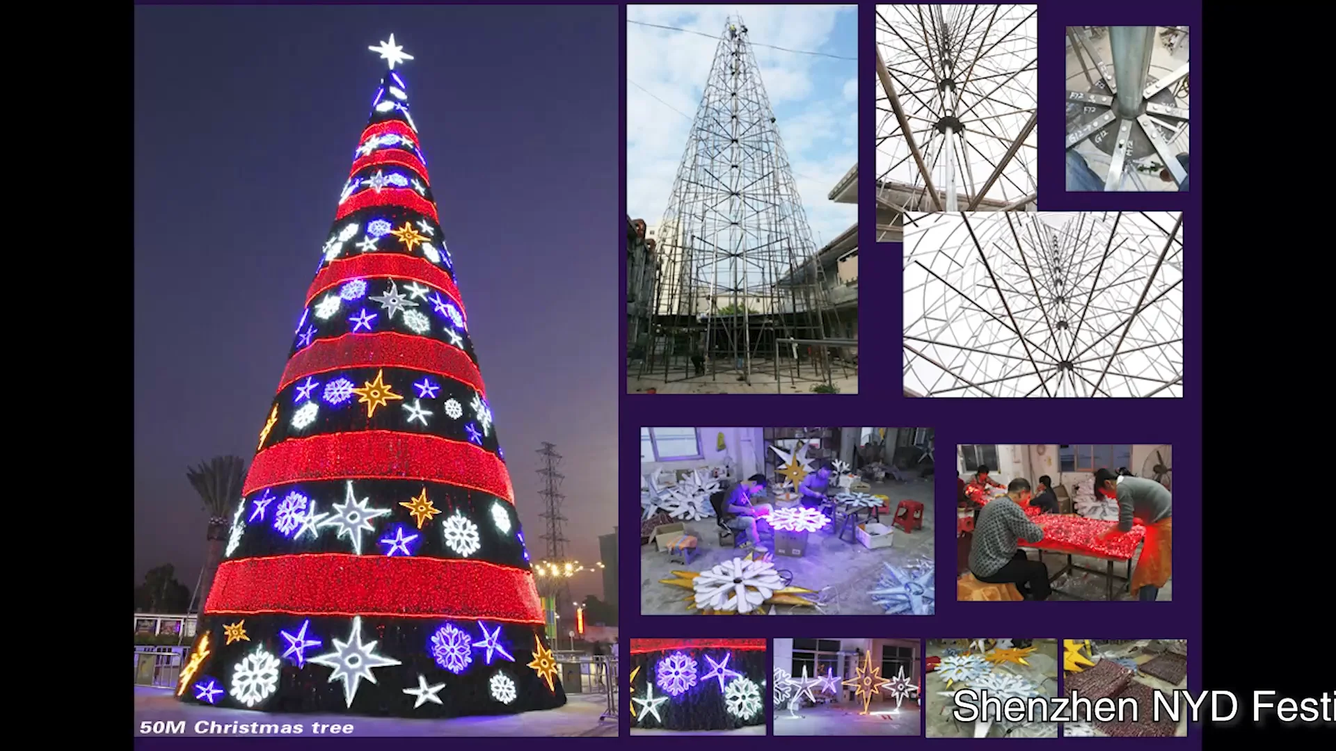 Giant Metal 5m 8m 10m 12m 15m Large Christmas Trees Outdoor Christmas ...