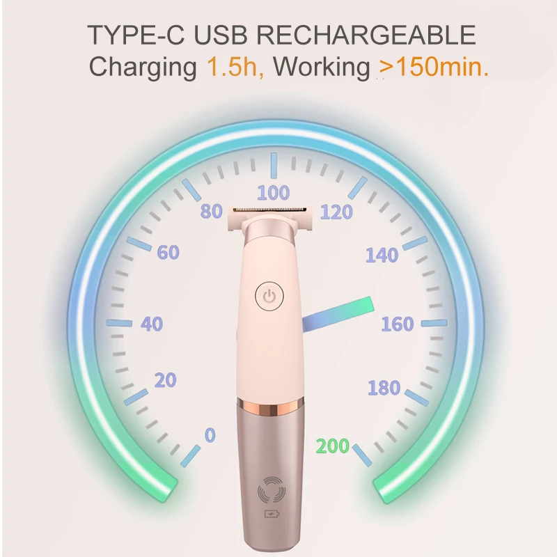 Electric Body Hair Remover With Led Light Women Hair Removal Razor Body ...