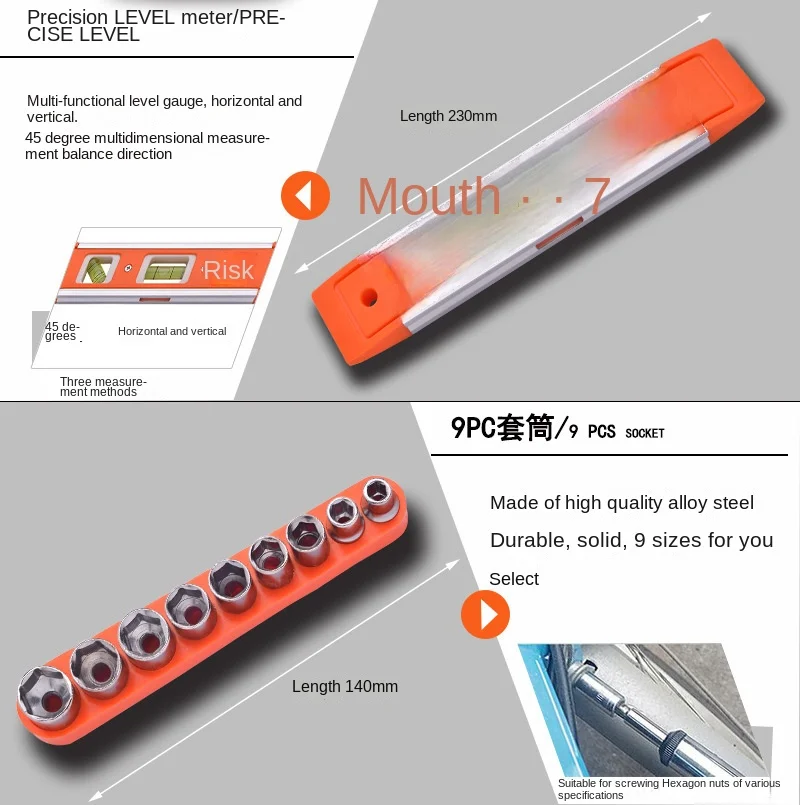 Household Toolbox Full Set Of Hardware Suit Multi-functional Family Car ...