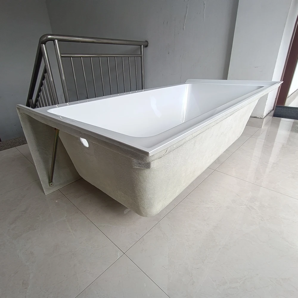 OEM ODM Durable 59inch Freestanding Rectangle Bath Tub Single Skirt ...