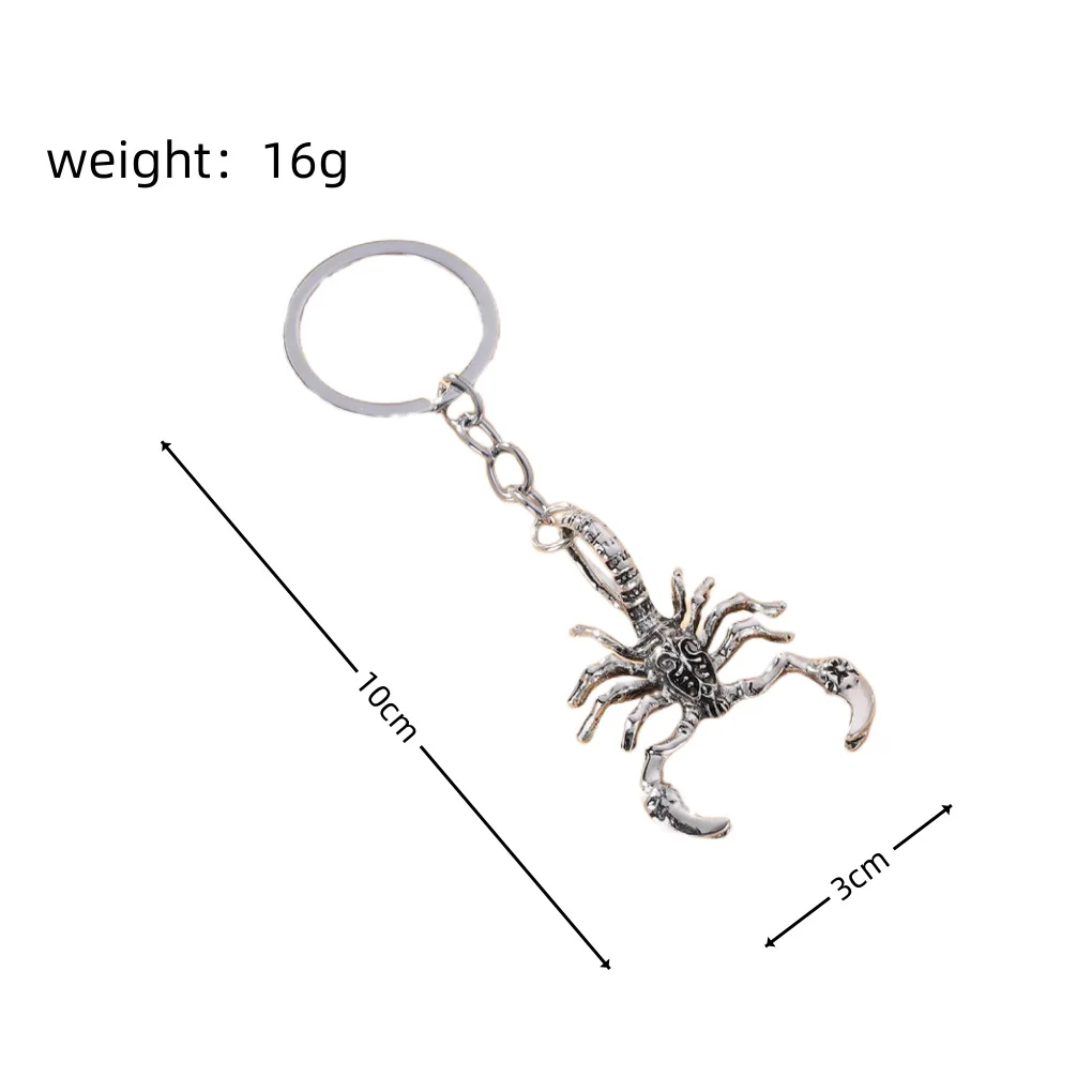 Retro Scorpion Keychain Scorpion Shape 3d Metal Key Chains Bag Pendant ...