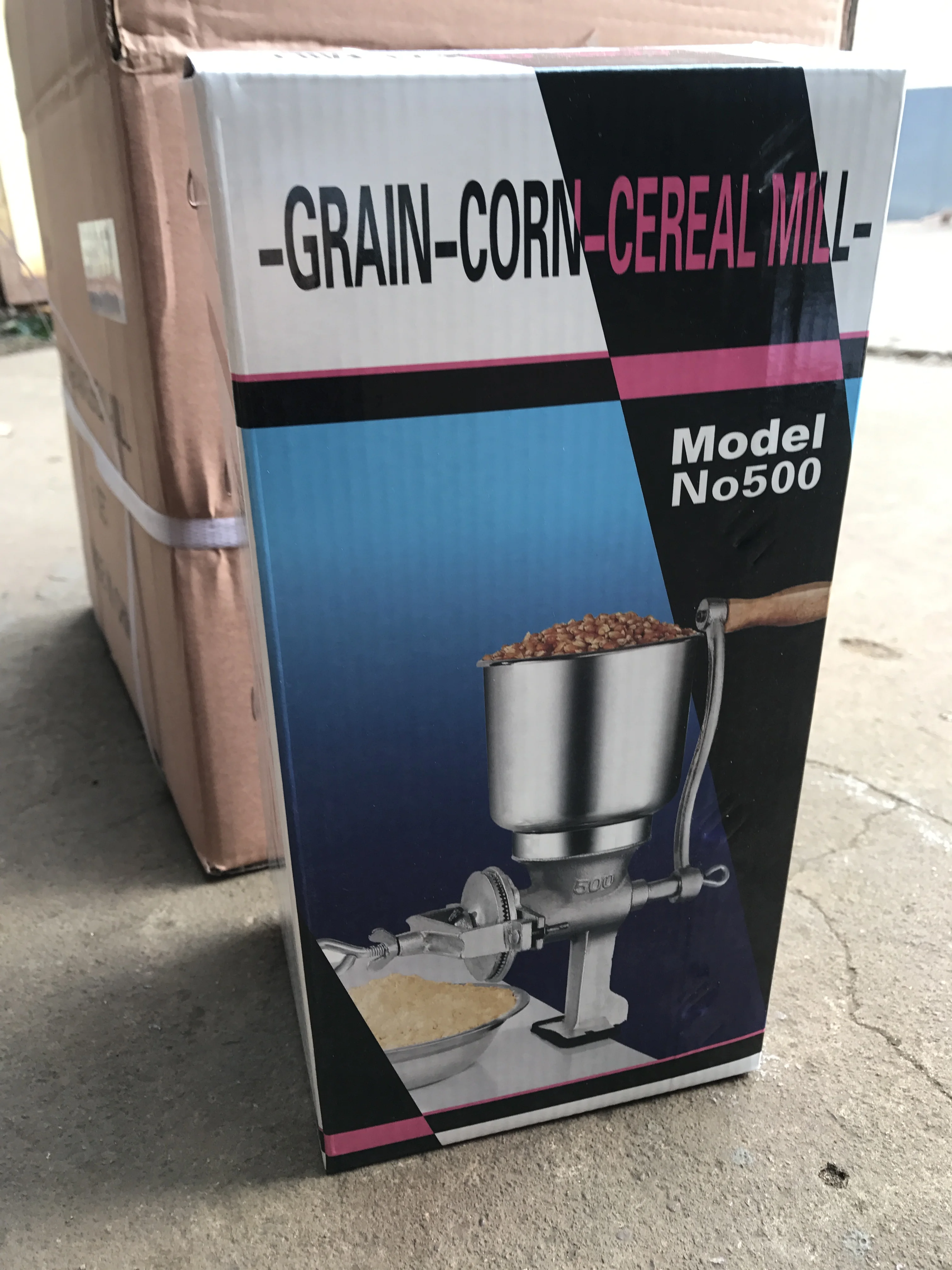 Manual Corn Grinder Machine - Hand Operated Grain Flour Mill for ...
