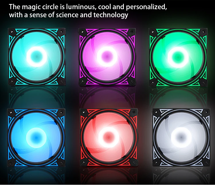 Custom Your Logo Low MOQ 12V RGB Gaming PC Fan Cooler