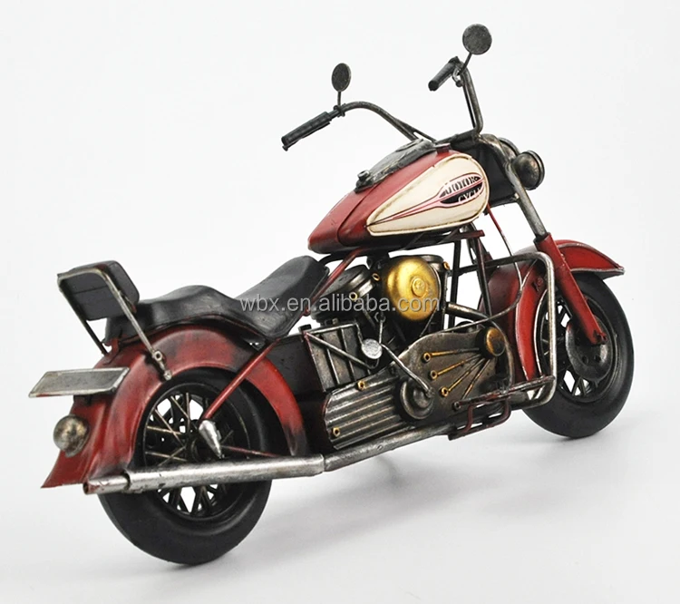 36cm Vintage Antique Custom Diecast Model Motorcycle