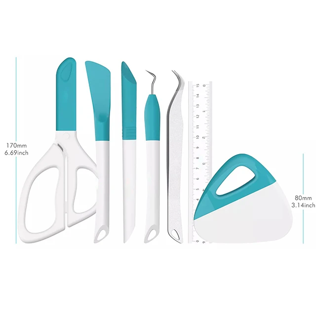 6 In 1 Vinyl Art Crafting Weeding Tool Set Craft Weeding Tool Kit Set ...