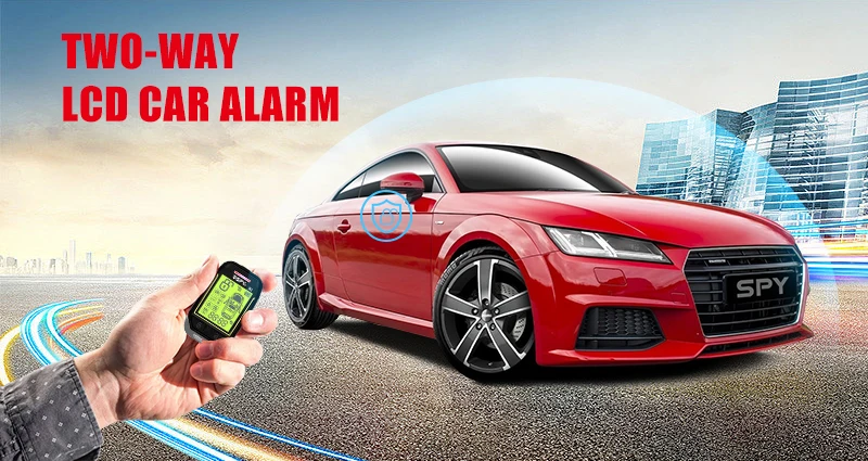SPY Two Way Smart Car Alarm System Auto Immobilizer Remote Control Car ...