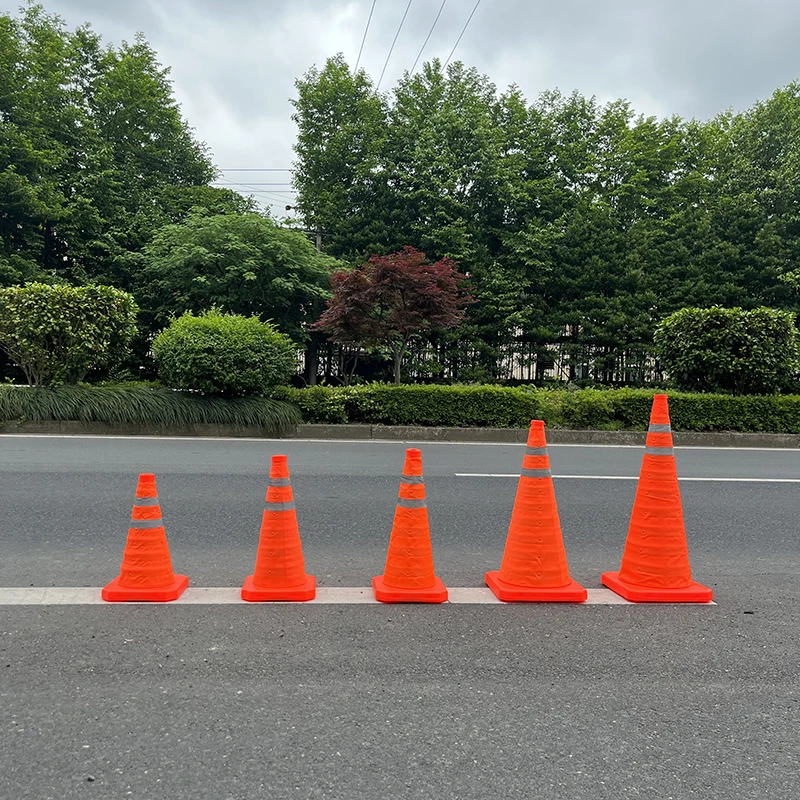 500mm Cheap Price Safety Road Cone Portable Reflective Folded ...