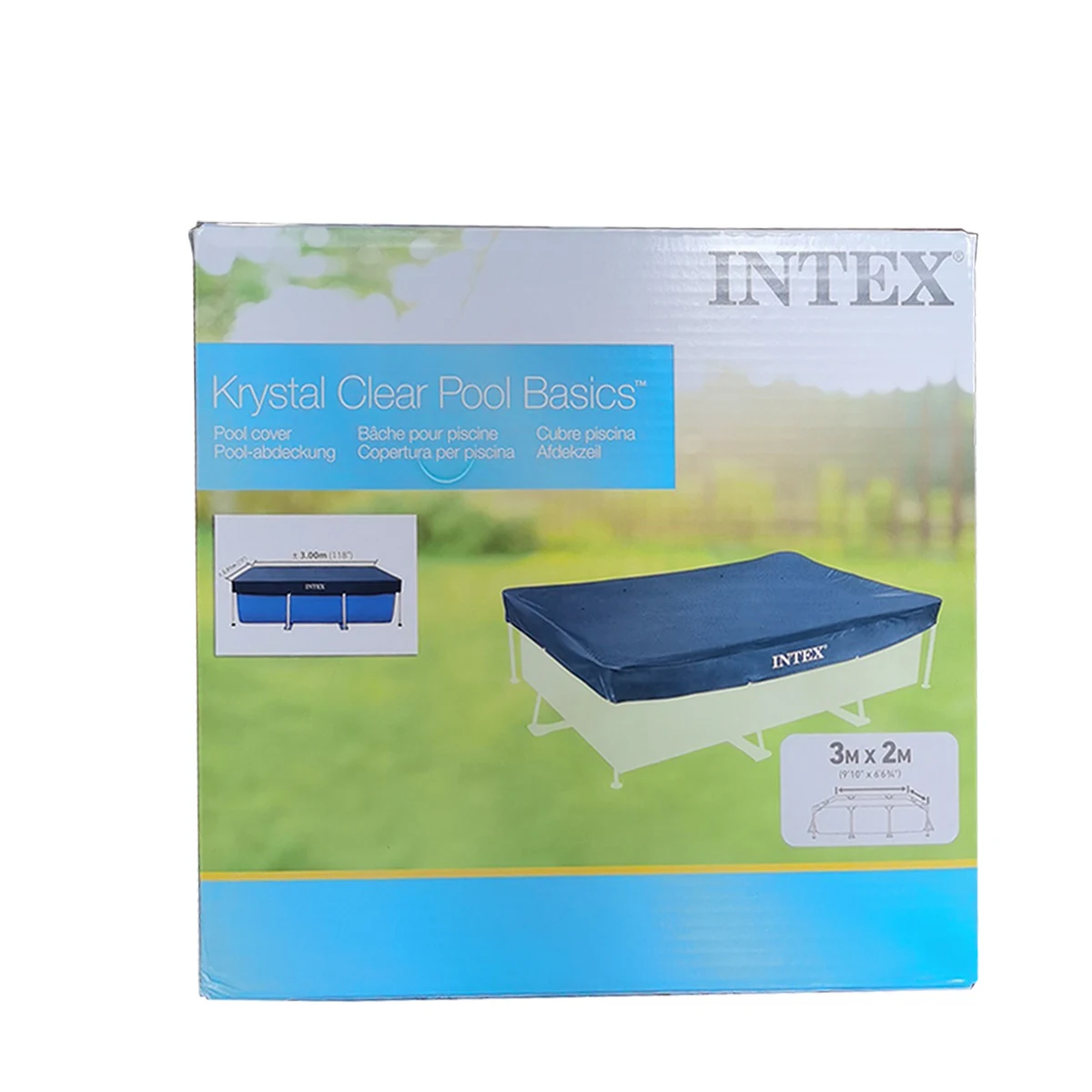 Intex 28038 Swimming Pool Cover Rectangle 118" X 79" (300 X 200cm) 9ft ...