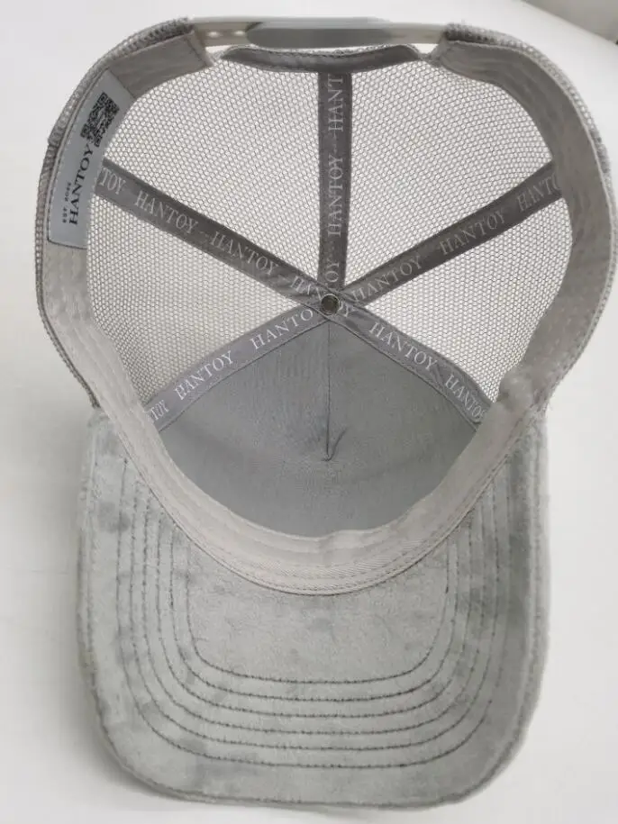 Wholesale Mesh Custom Velvet Trucker Cap 6 Panels Custom Applique Patch ...