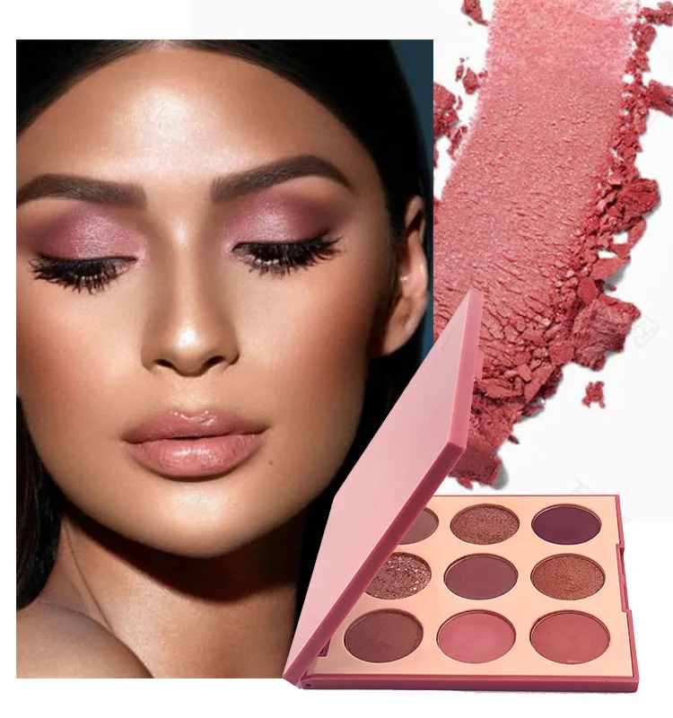 Matte Shimmer Eyeshadow Palette,Metallic High Pigmented,Mirror Compact ...