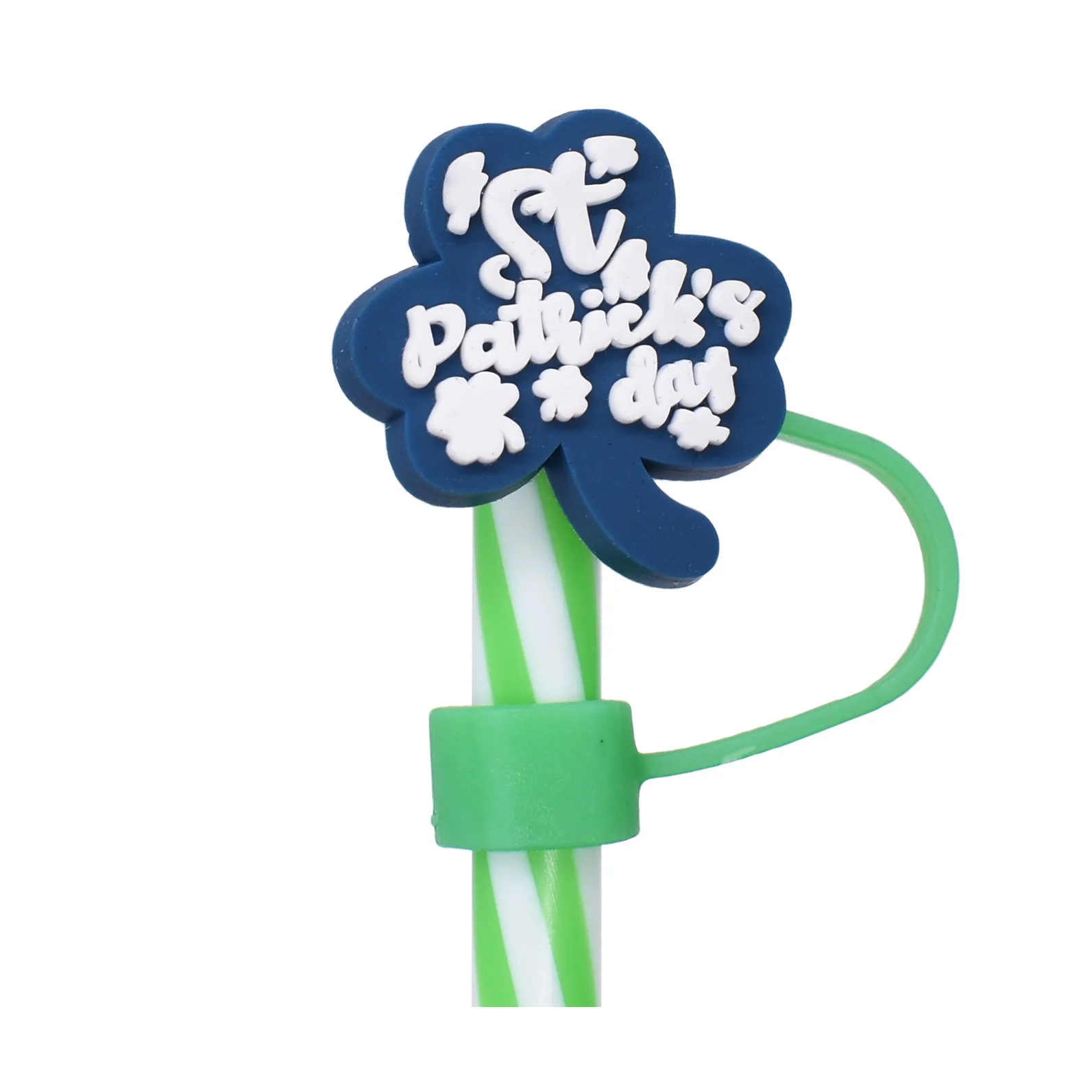Hot Selling Pvc Straw Topper Charms In Stock Clover Straw Topper Cover ...