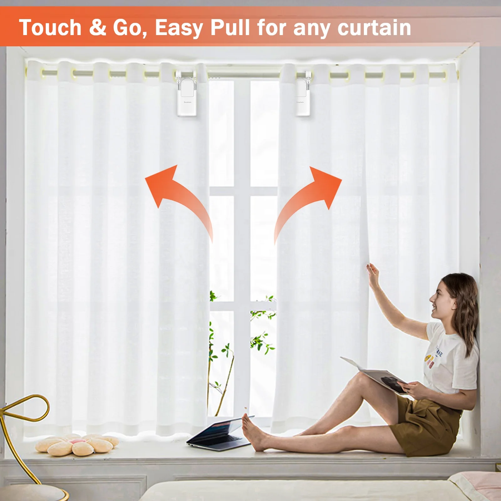 Tuya Application Smart Curtain Robot Automatic Wireless Control Curtain ...