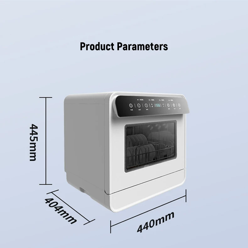 Compact Automatic Electric Kitchen - Stainless Steel Dishwasher