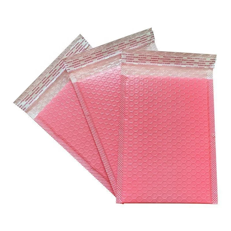 11x13+4cm Custom Pink Mailer Padded Mailing Matte Courier Packaging ...