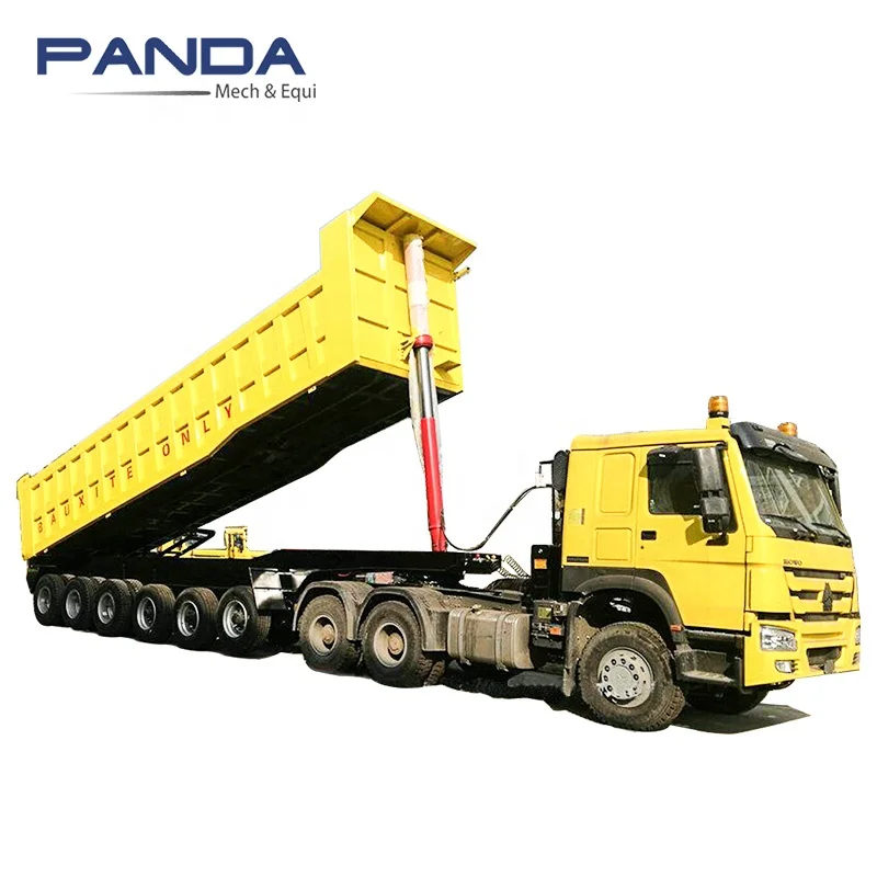 Heavy Duty 6 Axles Rear End Bottom Dump Truck Tipper Semi Trailer For ...