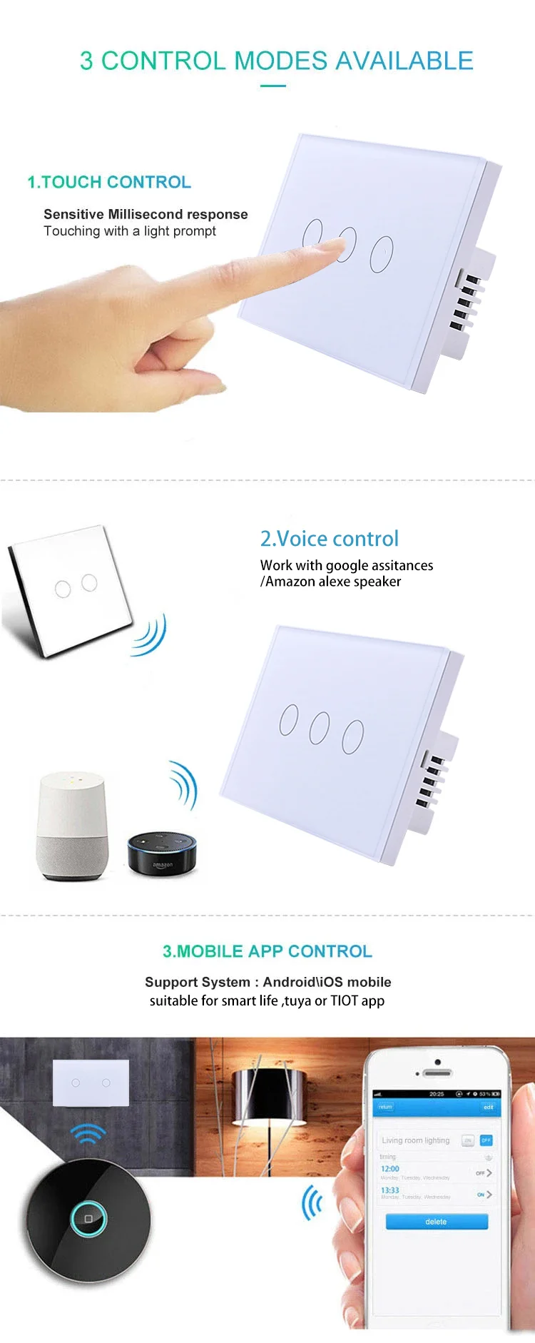 Smart Home Tuya Wifi Smart Switches - Reliable & Versatile