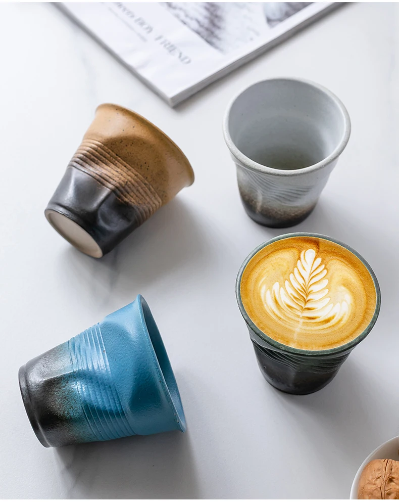 3D Paper Cup Design Reusable Pinched Mugs - Creative & Durable
