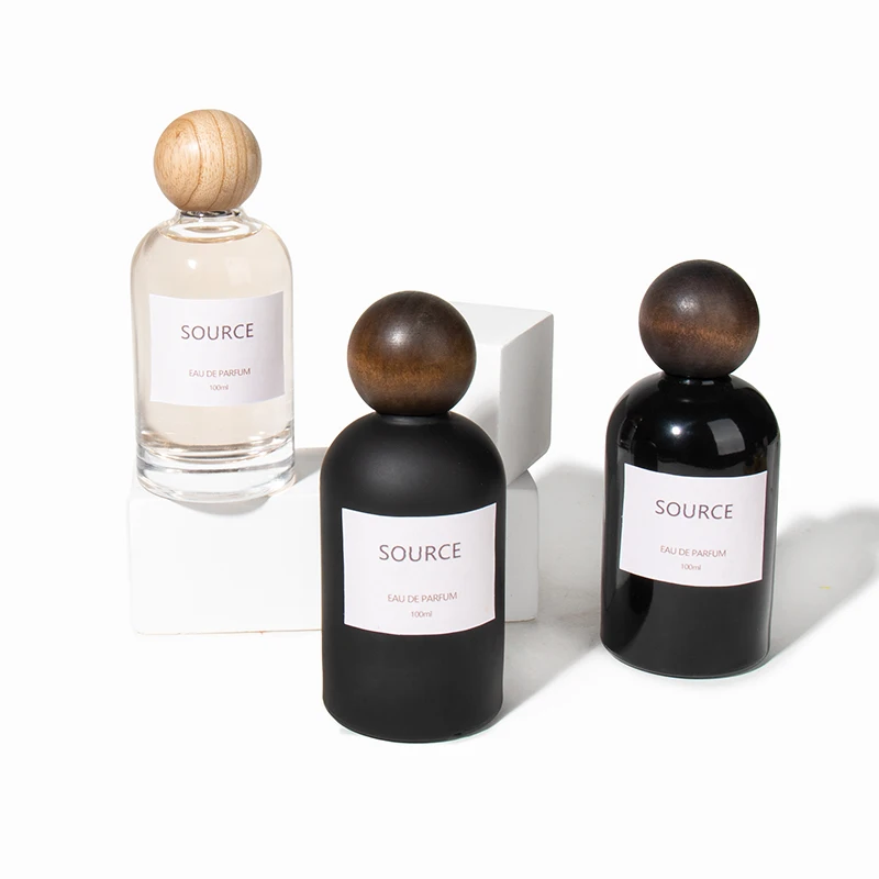 Wholesale 100 Ml Clear Black Round Empty Luxury Glass Spray Perfume ...