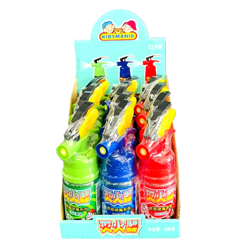 Halal Fire Extinguisher Shaped Spray Candy - Fruity Super Sour Liquid ...