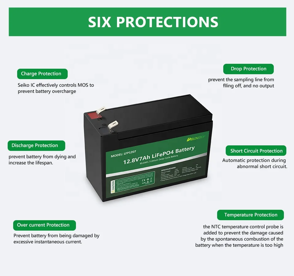 Deep Cycle 12 Volt 7ah Lithium Ion Battery Pack Lifepo4