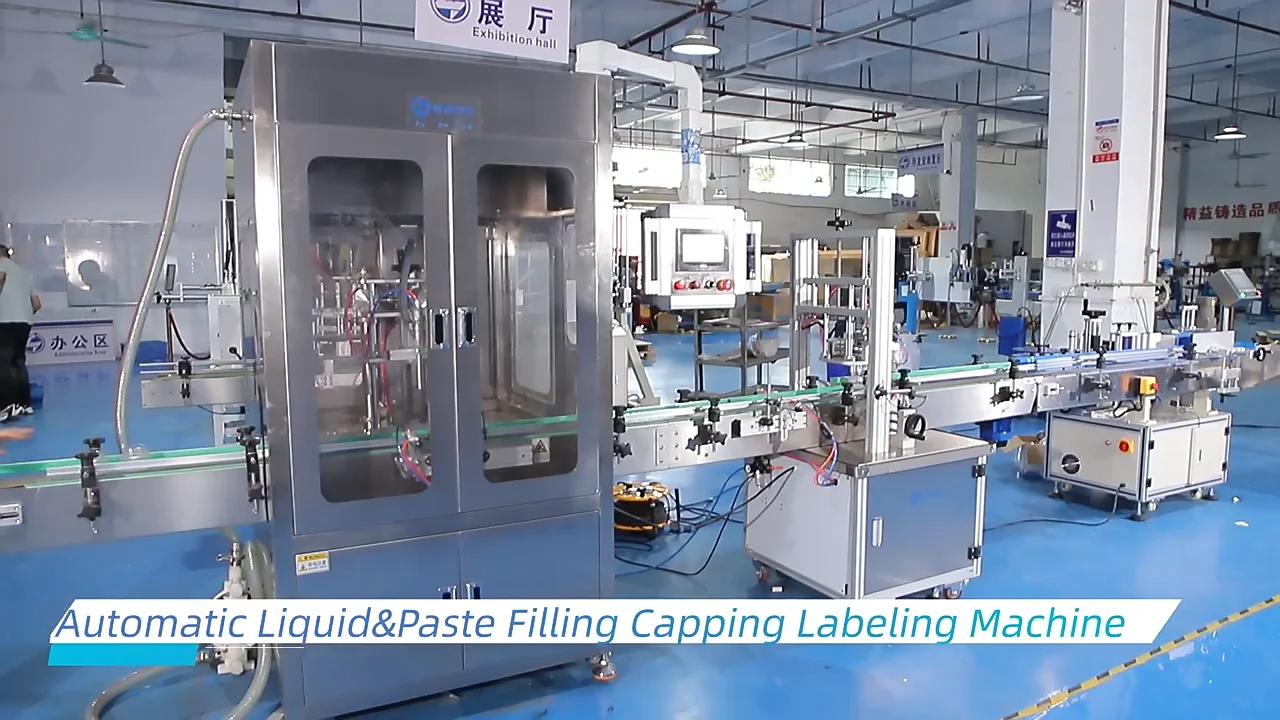 Fully Automatic Paste Cream Bottle Filling Capping And Labeling Machine ...