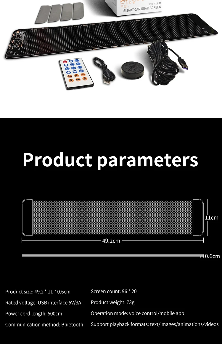 Flexible Led Screen For Car,Loy App Control Led Car Sign Car Led ...