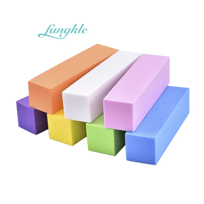 Wholesale 4 Sides Colorful Sponge Nail Buffer 4 Ways Nail Buffer Block ...