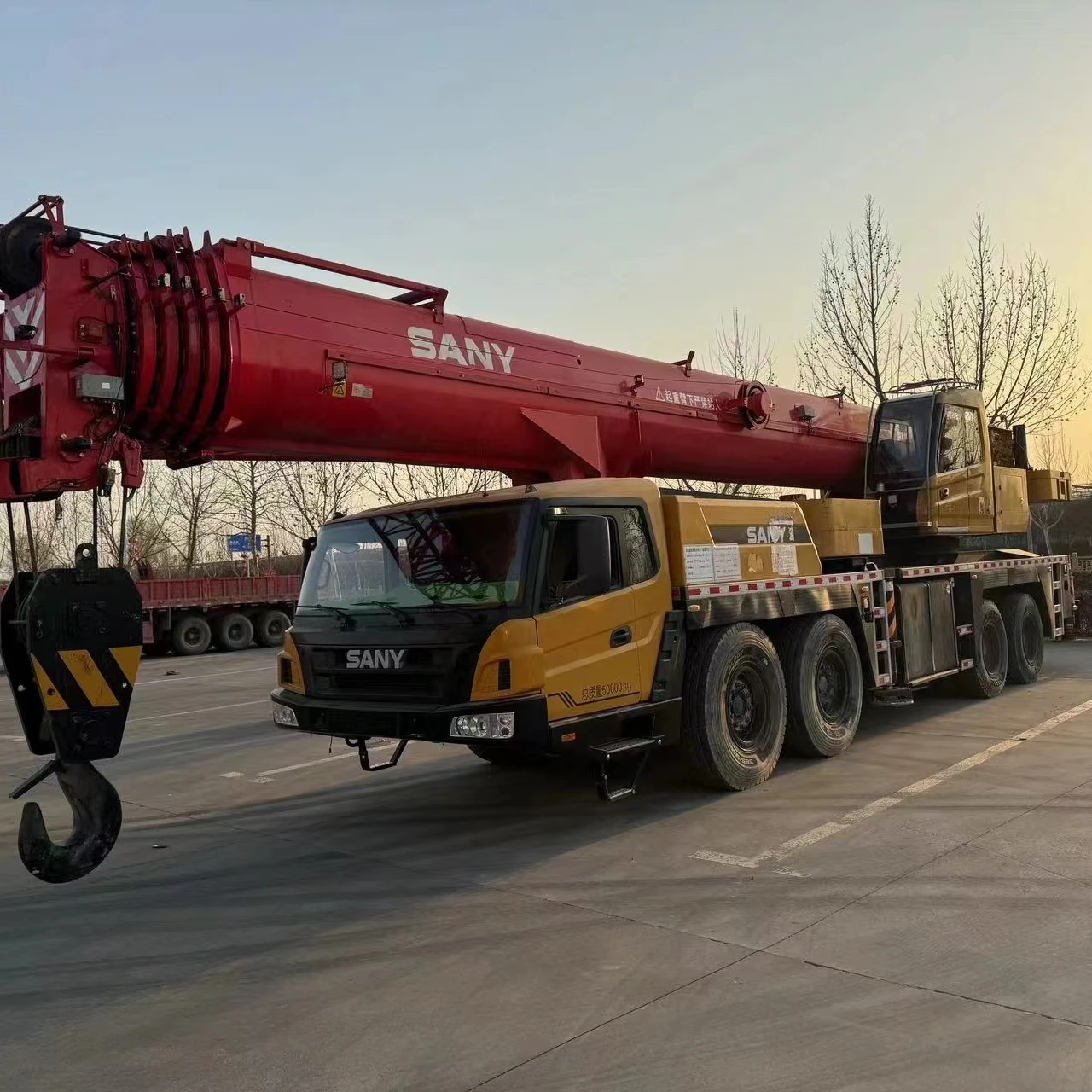 Used Truck Crane Sany Stc800 80 Ton Mobile Crane Hydraulic Boom Arm 4x4 Truck Mounted Crane ...
