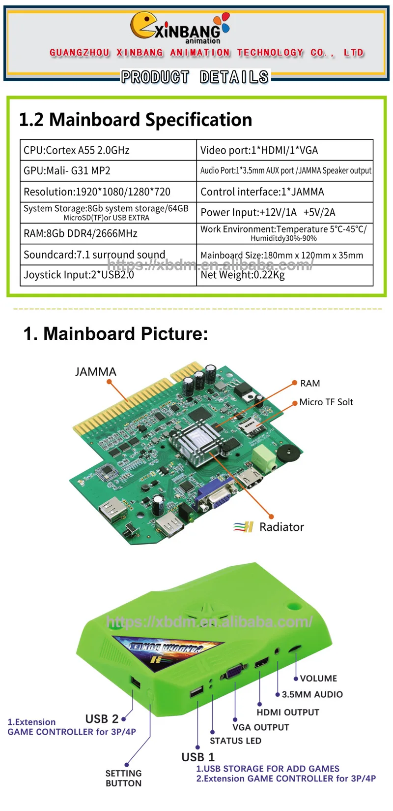 Pd Ex Jamma 3300 In 1 Arcade Version Game Board Coin Operated Game ...