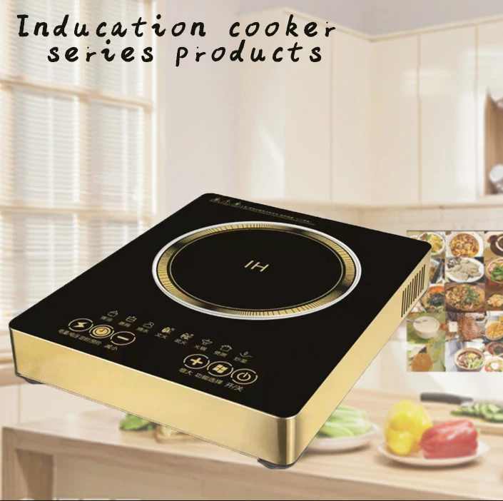 Household Commercial High-power Induction Cooker Black Crystal Panel ...