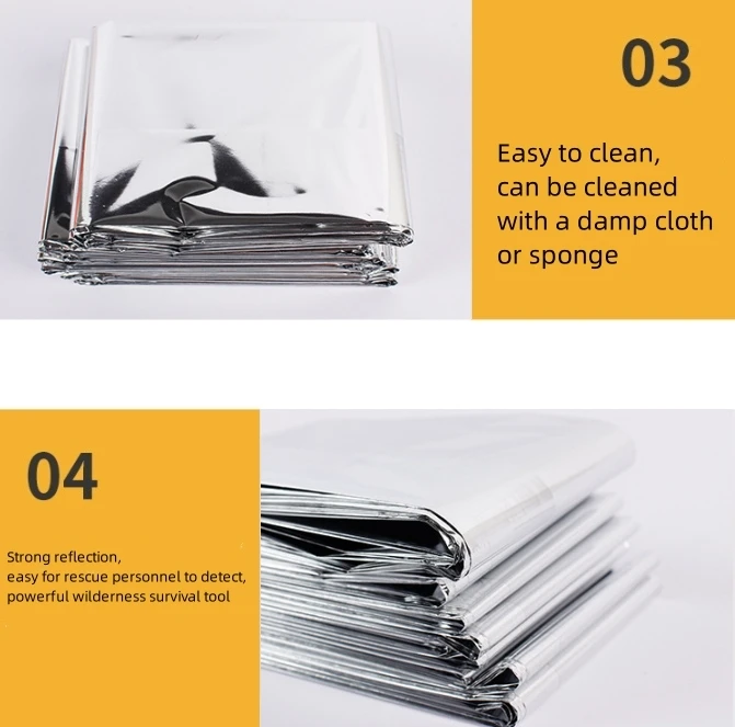 Safe Emergency Thermal Blankets Space Survival Kit Camping Blanket for ...