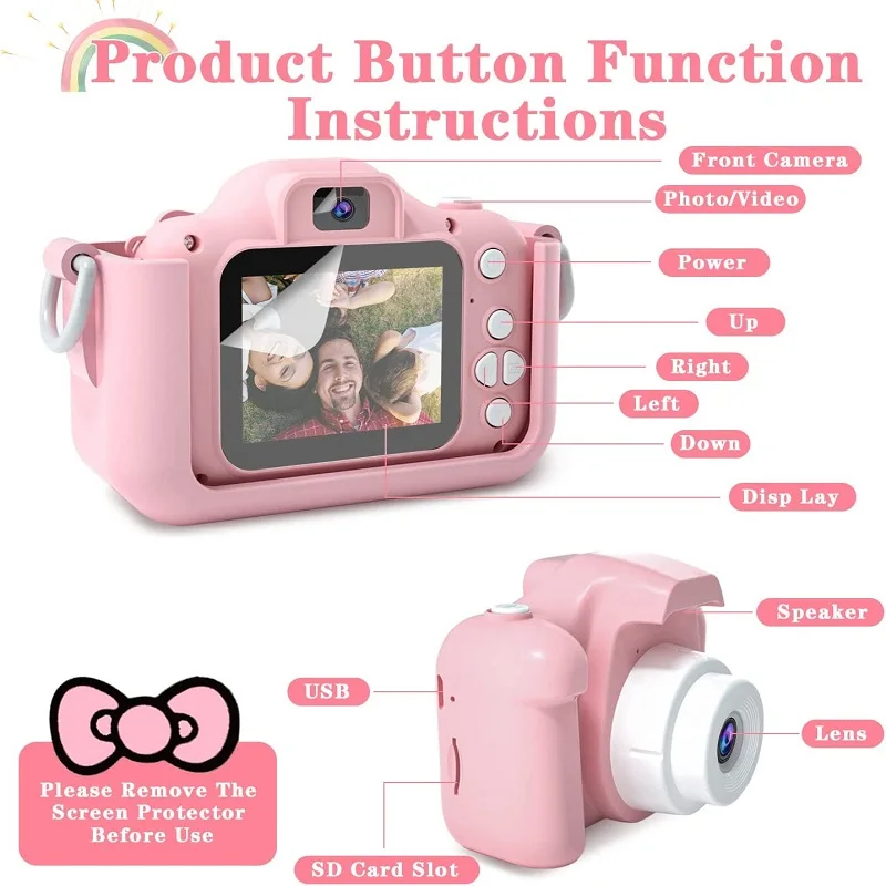 Kids Digital Camera - Cute Gift with 8M Pixel & 1080P Video