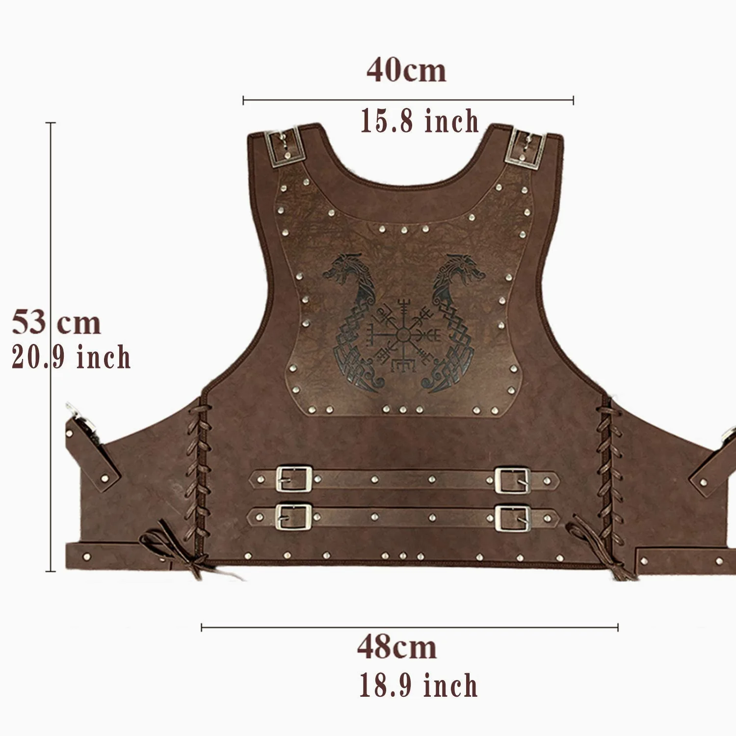 Viking Warrior Armor Embossed Viking Costume Pu Leather Knight Vest ...
