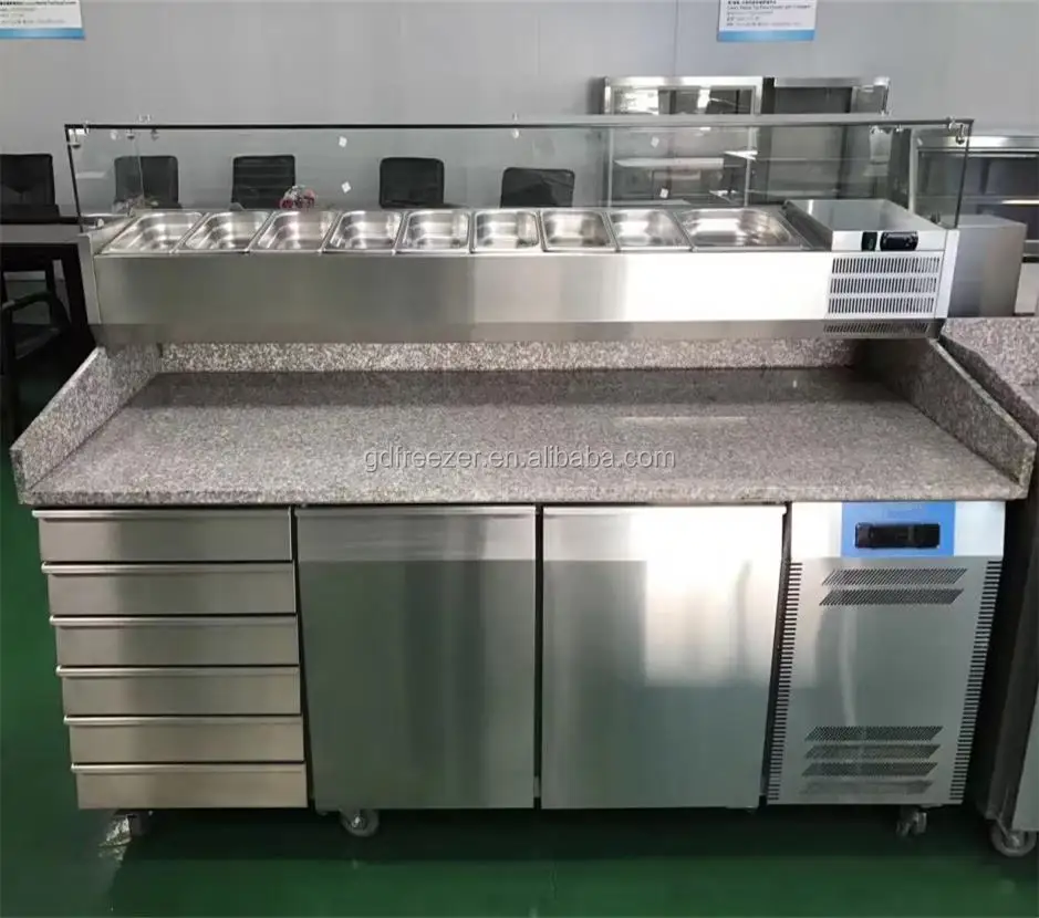 Wholesale Professional Stainless Steel Pizza Prep Table