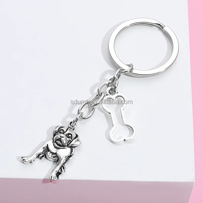 Keychain Animal Key-ring Cat Elephant Carrot Rabbit Dog Key Chain ...